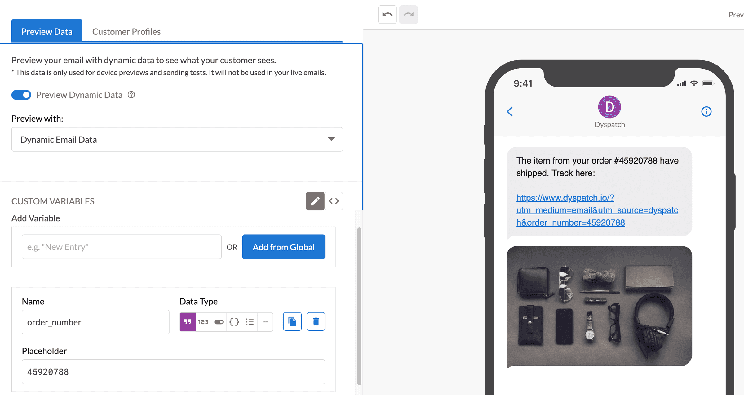 Dynamic Content in SMS | Dyspatch Support