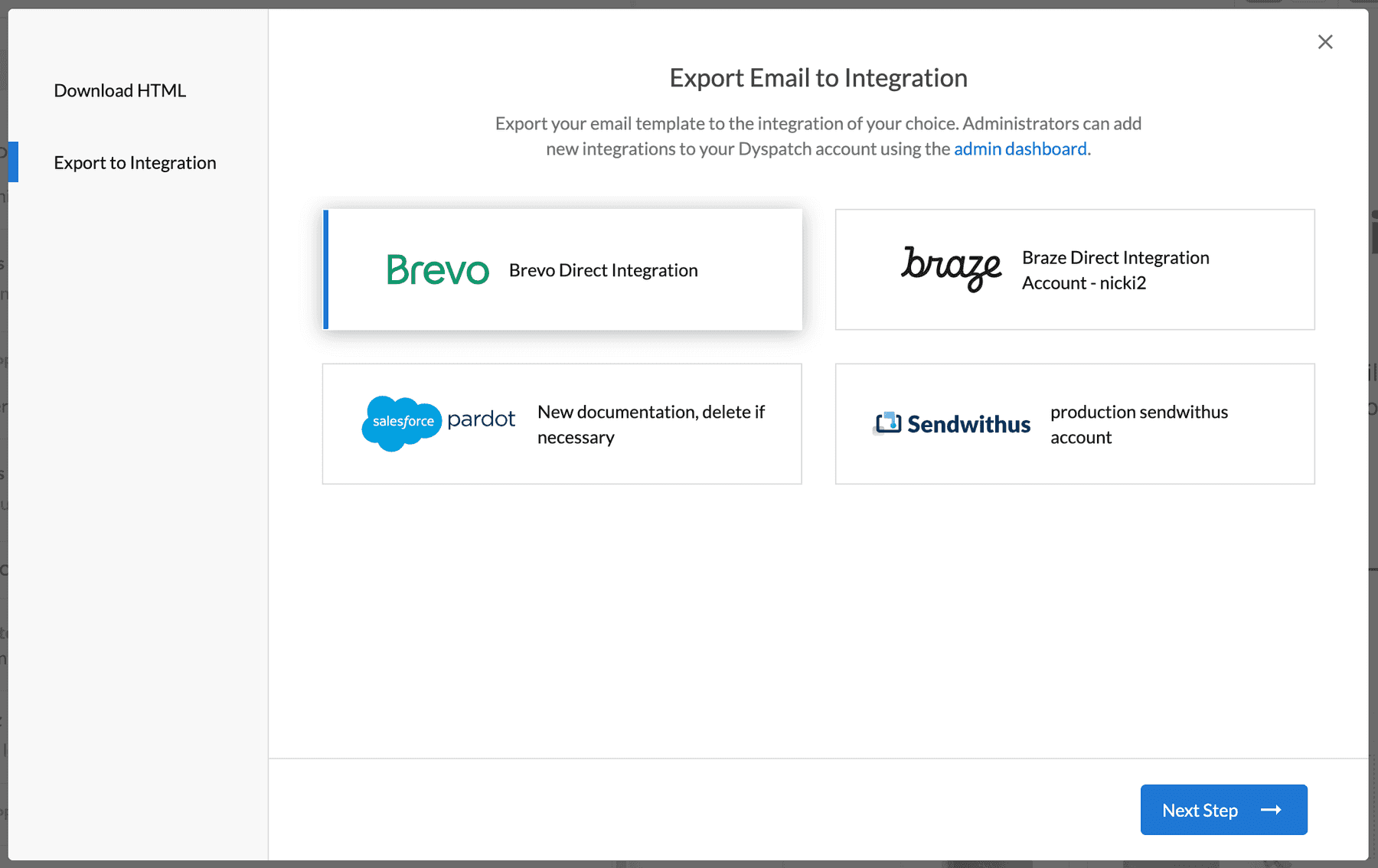 Brevo Integration Setup | Dyspatch Support