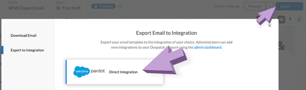 Salesforce Pardot Integration Setup | Dyspatch Support