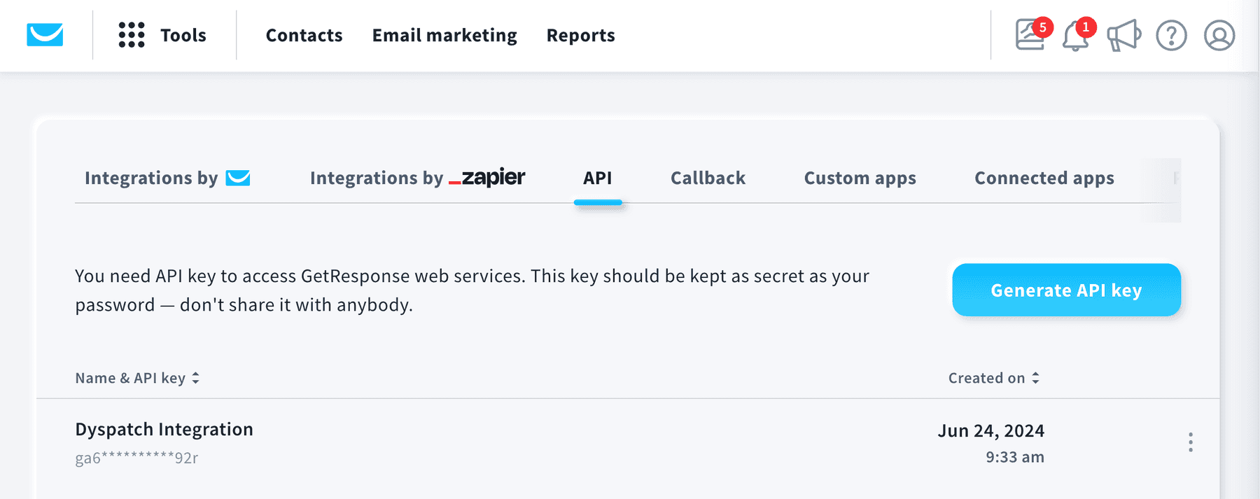 GetResponse Integration Setup | Dyspatch Support