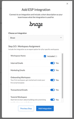 Braze Integration Setup | Dyspatch Support