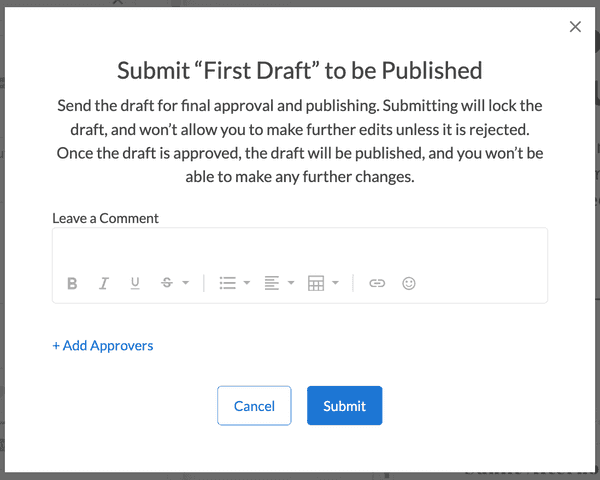 Submitting a Draft For Approval | Dyspatch Support