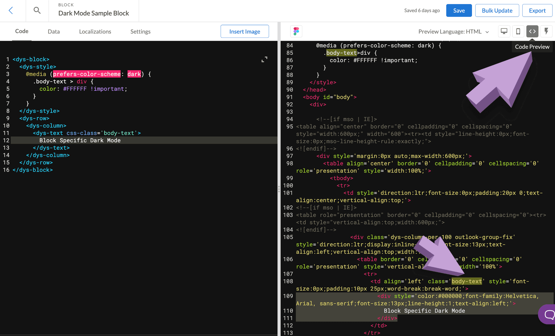 Targeting Dark Mode in Emails | Dyspatch Support