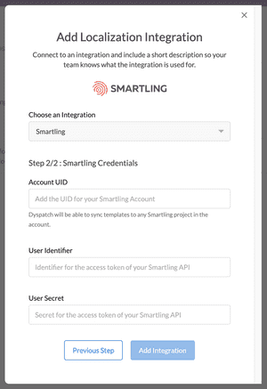 Smartling Integration Setup | Dyspatch Support