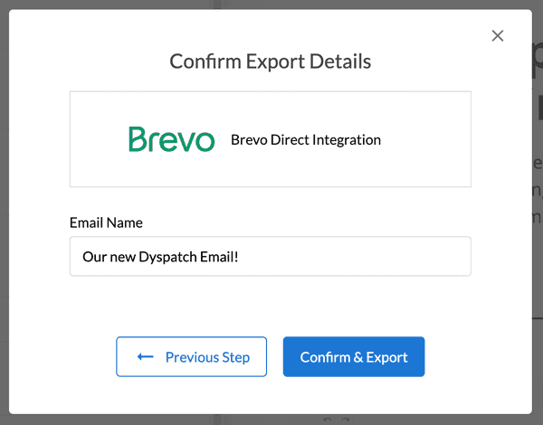 Brevo Integration Setup | Dyspatch Support