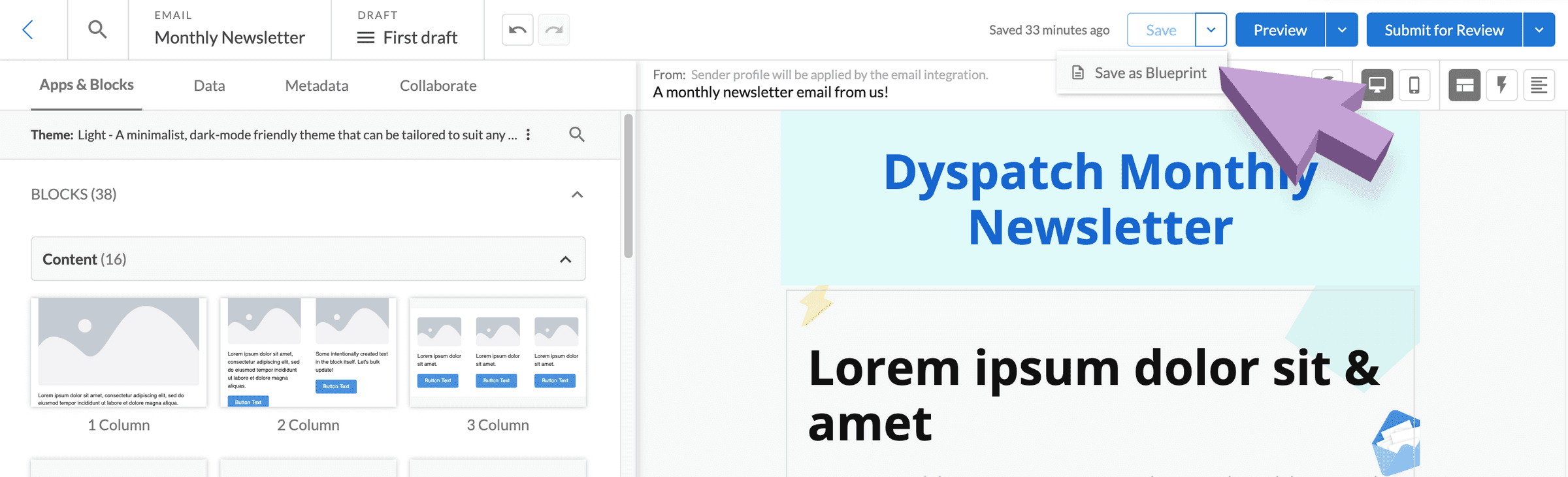 Creating Blueprints | Dyspatch Support